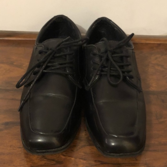 Max + Jake | Shoes | Black Preteen Boy Faux Leather Dress Shoes | Poshmark